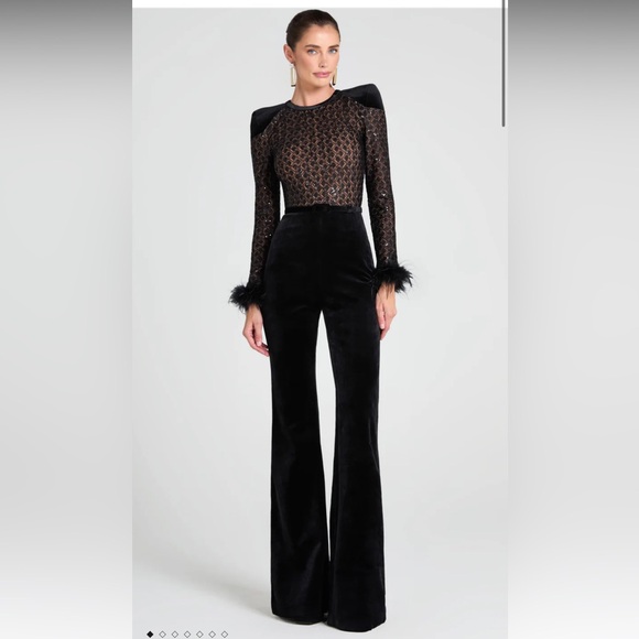 NADINE MERABI | Pants & Jumpsuits | Nadine Merabi Monique Black ...